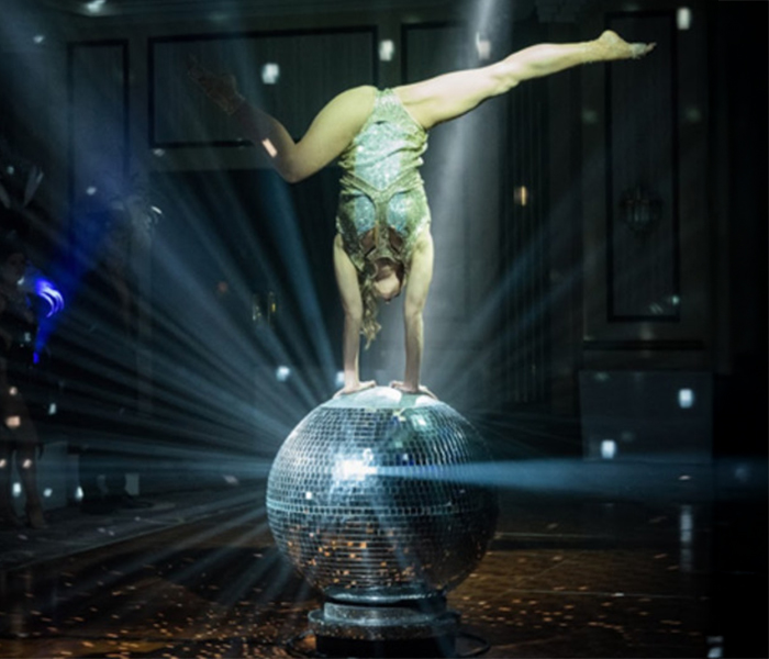 DISCO BALL CONTORTIONIST - Pastiche Event Management & Entertainment